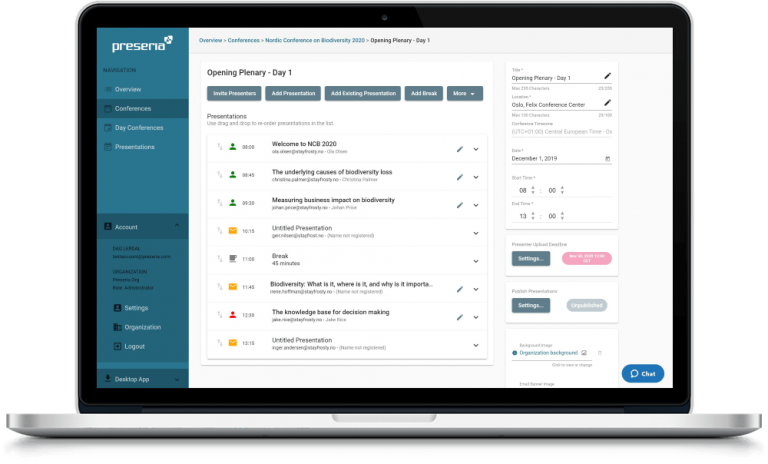 Preseria: Presentation Management Software for Conferences