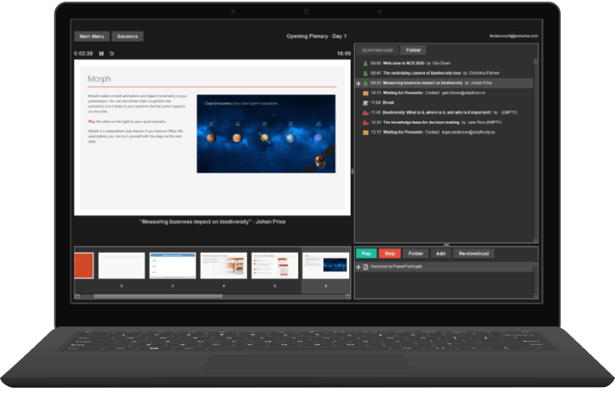 Preseria: Presentation Management Software for Conferences